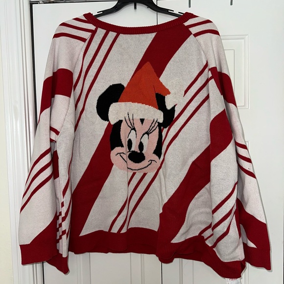 Disney | Sweaters | Disney Red And White Striped Sweater With Character ...